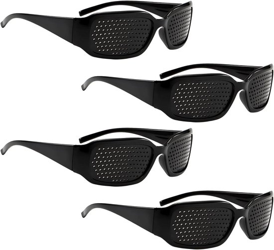 Allecto Plus - 4 stuks Pinhole Bril voor oogtraining en ontspanning van ...