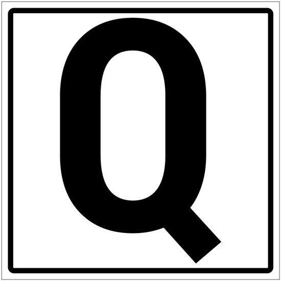 Letter Q sticker - 40 x 40 cm | bol