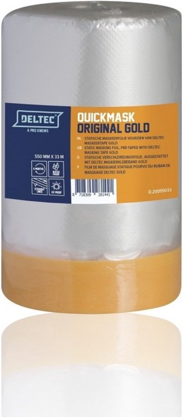 Deltec tape quick mask gold - 20 meter x 2700 mm. | bol