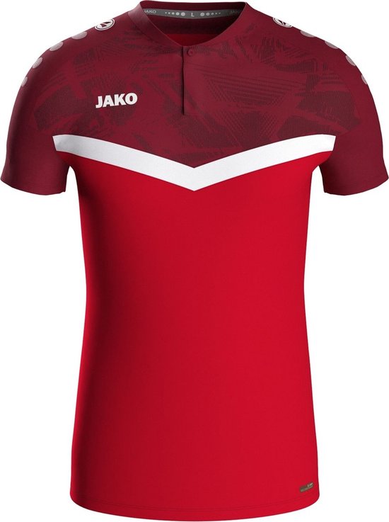 Jako Iconic Polo Heren - Rood / Bordeaux | Maat: M | bol