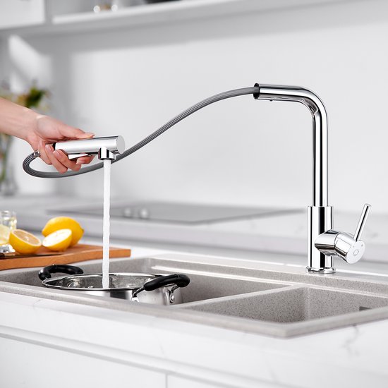 CECIPA max - Keukenkraan Met Uittrekbare Uitloop - Keukenkraan - 360° draaibare... | bol