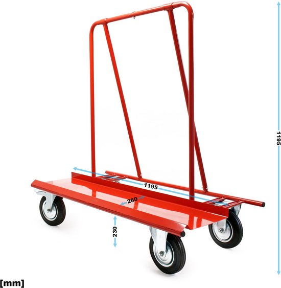 Platenkar tot 800kg voor het transporteren van grote platen, objecten ...