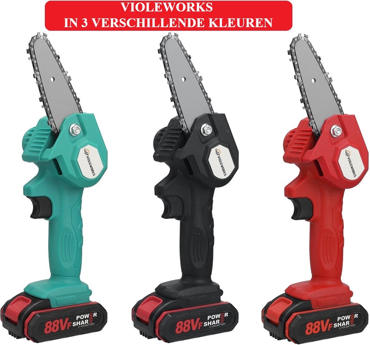 VidleWorks® Mini Elektrische Kettingzaag - Stroom Kettingzaag ...