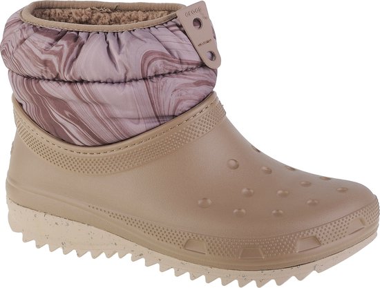 Crocs Classic Neo Puff Shorty Boot 207311-195, Vrouwen, Bruin, Sneeuw ...