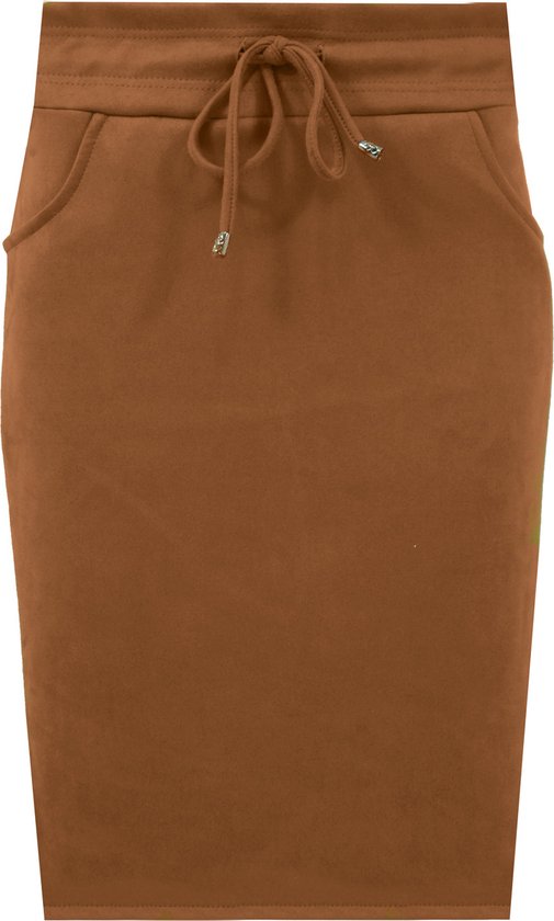 Suede Stretch Rok Camel | bol.com
