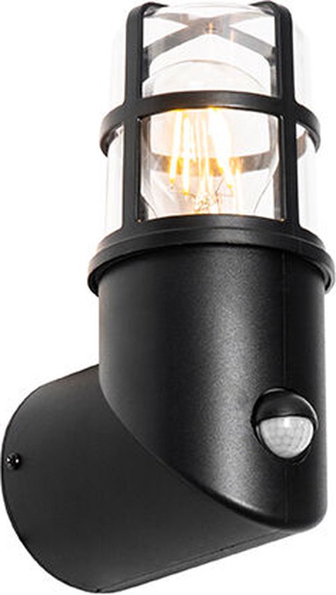 Lumière Wandlamp buiten met sensor Ambrosine Zwart | buitenlamp met ...