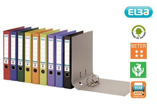 4 x Ordner Elba Smart Pro+ A4 50mm PP zwart | bol