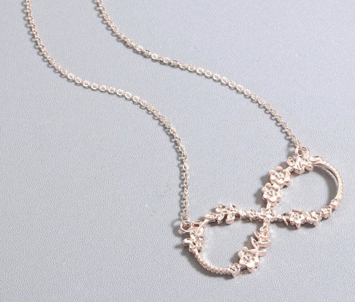 Ketting dames | roségoudkleurige dames ketting | infinity ketting ...