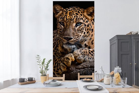 Muurstickers - Sticker Folie - Wilde dieren - Panter - Portret - Zwart - Dieren -... | bol