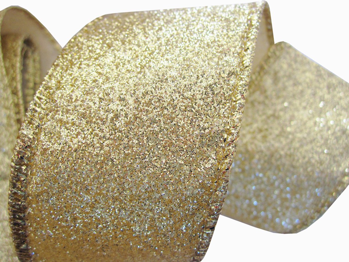 Kerst Lint met IJzerdraad | Satijn Linnen Look | Weefband 38mm (3,8cm ...