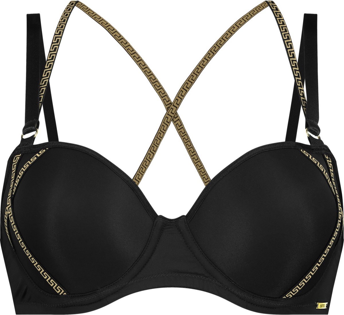 SAPPH - Mistress Voorgevormde BH Zwart - maat 70B - Goud Zwart - Met beugel - Dames | bol.com