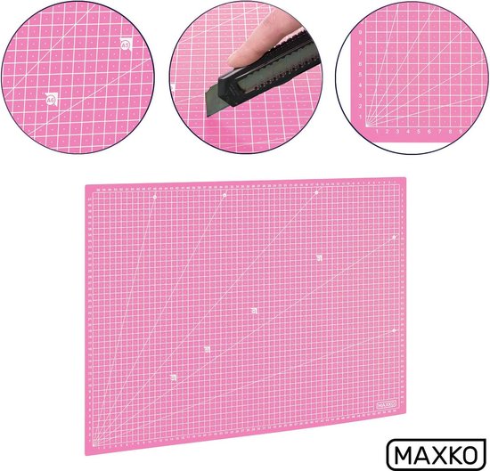 MAXKO Snijmat A2 (60 x 45 cm), roze | bol.com
