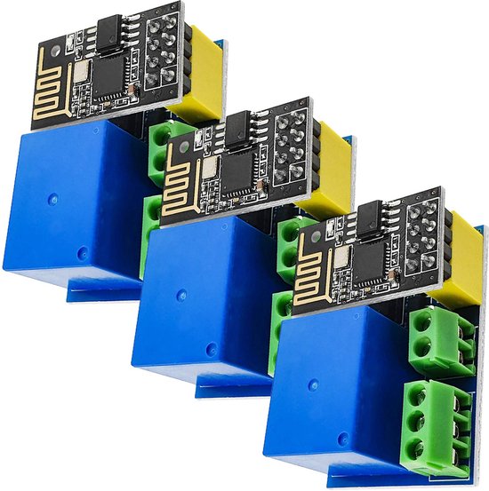 AZDelivery 3 x ESP8266-01S Wlan WiFi-Module 5V met Relais-Adapter (opvolger van ESP01)... | bol.com