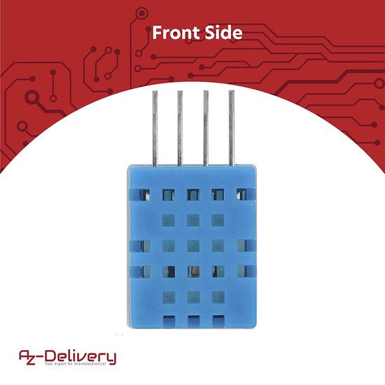 AZDelivery 5 x DHT11 Temperatuursensor en Vochtigheidssensor compatibel met Arduino... | bol