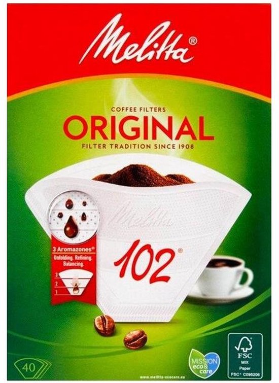 Melitta Koffiefilters 102/40 Wit | bol.com