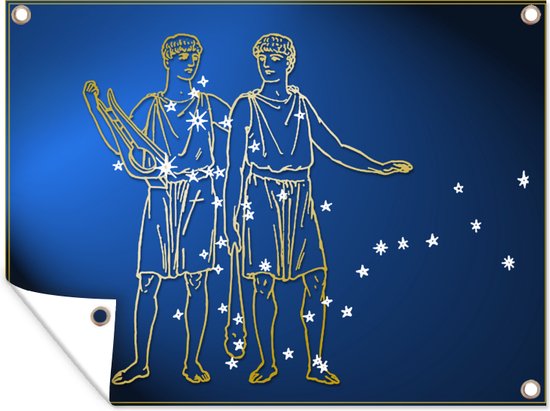 Tuin decoratie Sterrenbeeld - Tweelingen - Sterren - 40x30 cm ...