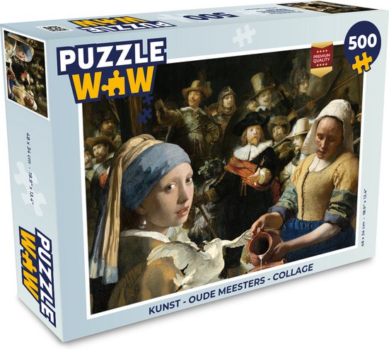 Puzzel Kunst - Oude meesters - Collage - Legpuzzel - Puzzel 500 stukjes ...