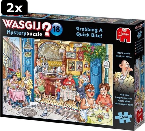 2x Wasgij Mystery 18 Een Snelle Hap! puzzel - 1000 stukjes | bol.com