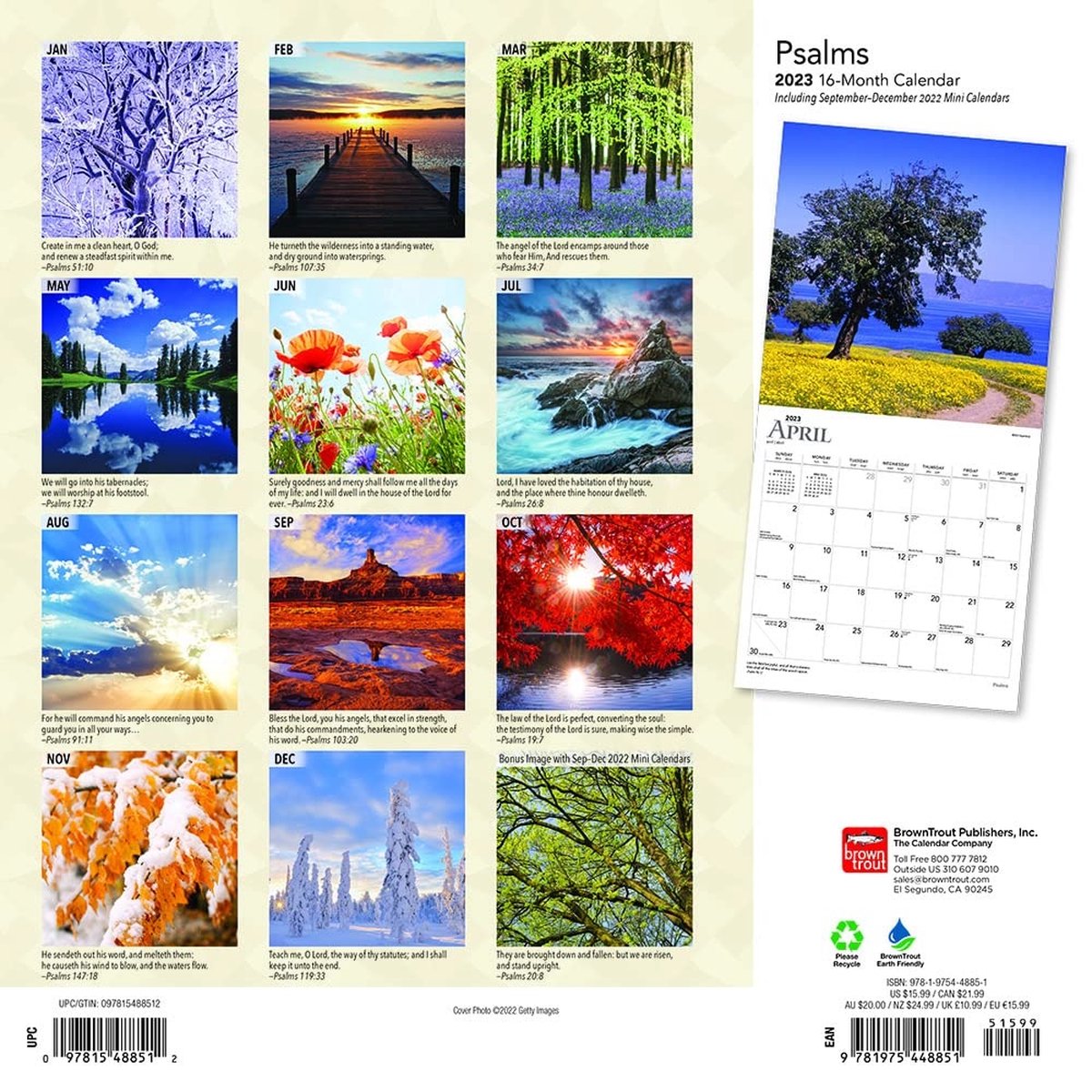 Psalms 2023 Square Foil, Browntrout | 9781975448851 | Boeken | bol.com