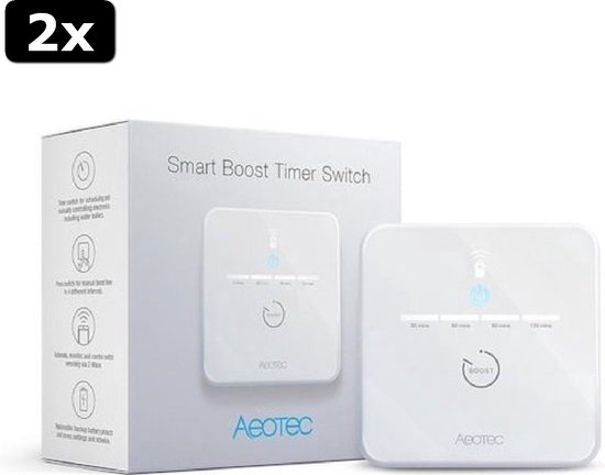 2x Aeotec Smart Boost Timer Schakelaar | bol.com