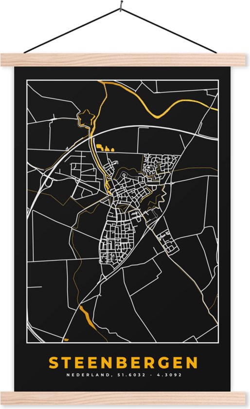 Posterhanger incl. Poster - Schoolplaat - Steenbergen - Kaart ...