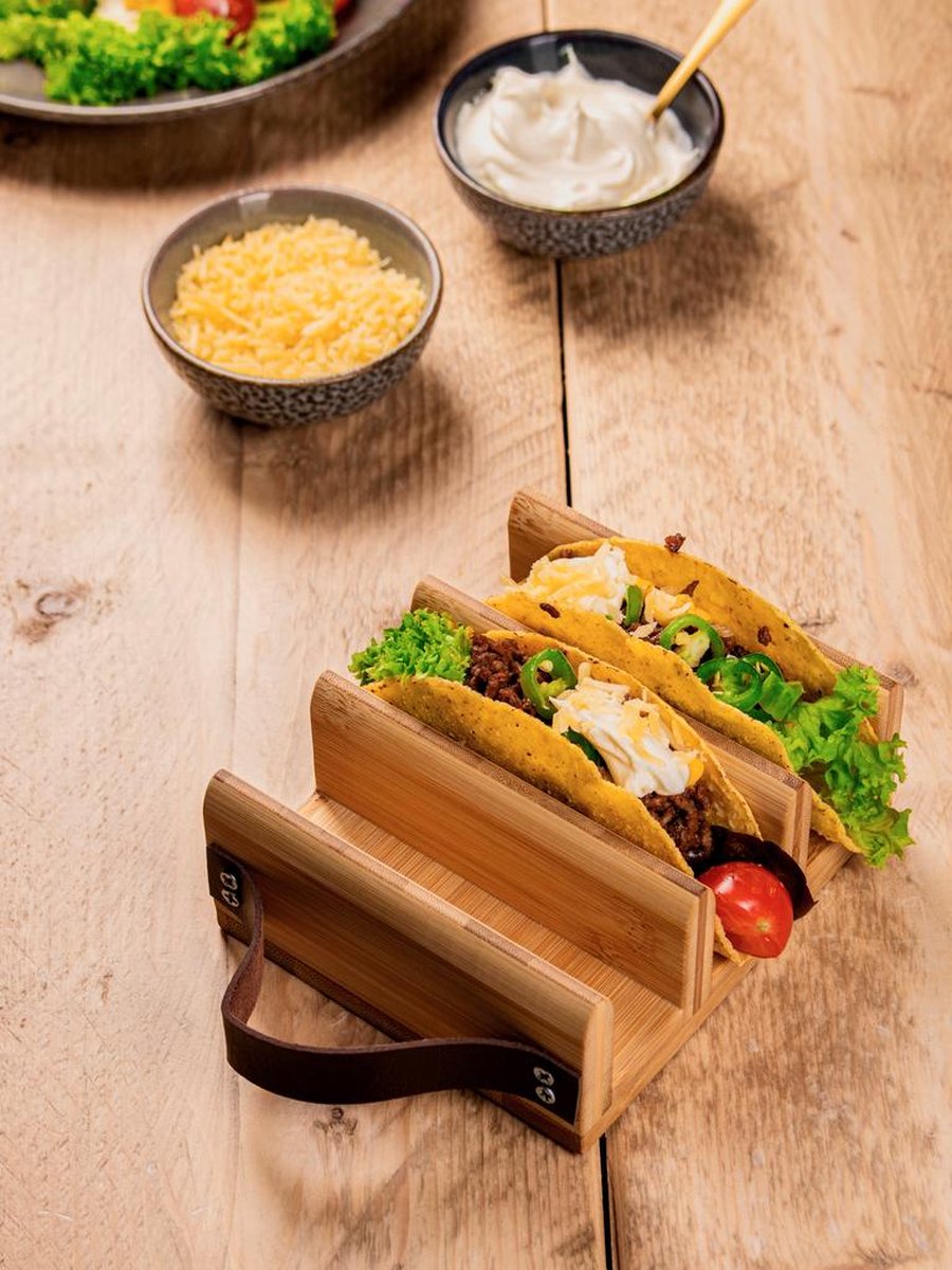 Gusta - Taco Houder - geschikt voor 3 taco's - 14x12x5,5cm | bol.com