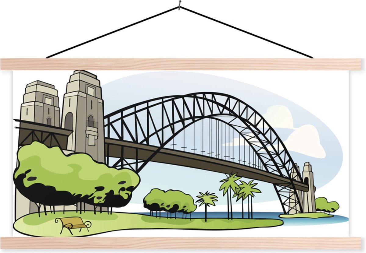 illustration colorée de l'affiche de l'école Sydney Harbour Bridge ...