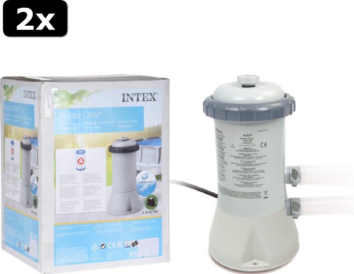 2x Intex Zwembad Filterpomp 28604GS - 12V - 2.271 L/u | bol.com