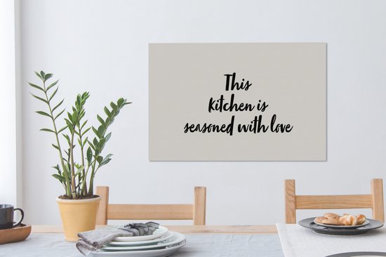 Tableau sur toile Citations - Cuisine - Dictons - Cette cuisine est ...