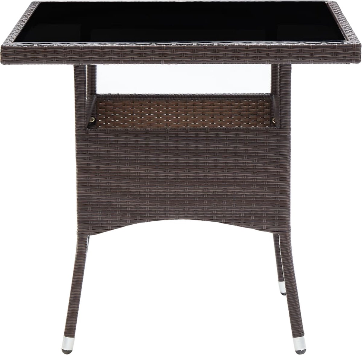 Prolenta Premium - Tuintafel poly rattan bruin - Tafel - Tuintafel ...