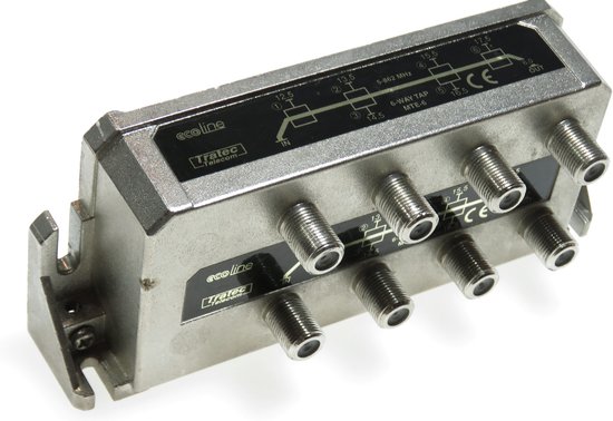 Tratec MTE-6 coax aftakelement - 6-voudige tap splitter - 5–862 MHz - 6 ...