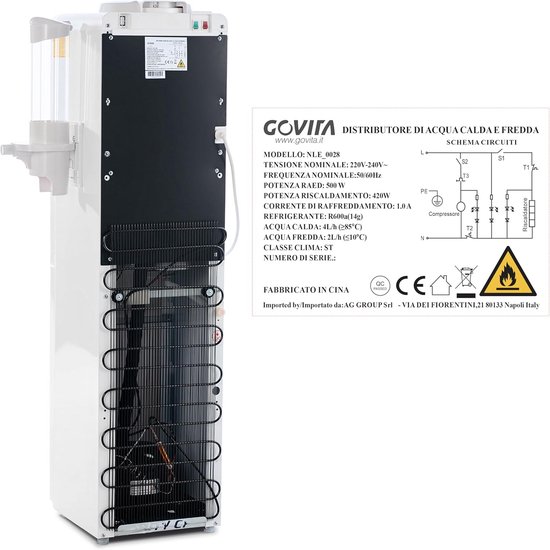 Waterkoeler met Warm Water Dispenser voor Kantoor en Thuis | bol