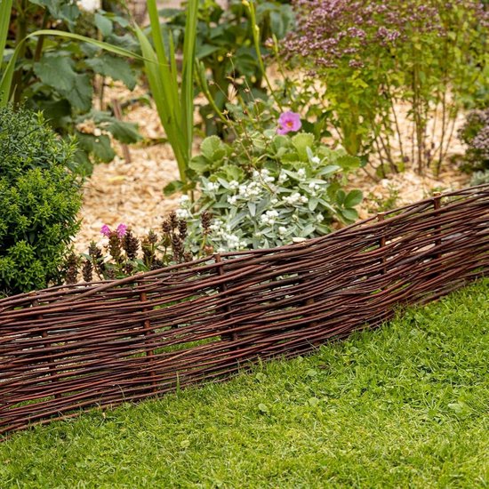 Flexibele Riet/Wilgen Vlechtmat voor Tuinranden, Bloembed Afscheiding ...