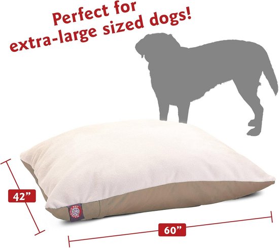 Extra Groot Rechthoekig Hondenbed 42x60 inch - Kaki Huisdierenbed met ...