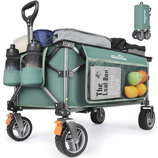 Opvouwbare Trolley - 140L Heavy Duty Wagon voor Kamperen, Strand, en ...