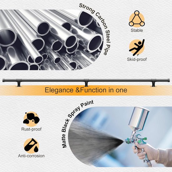 Antislip Trapleuning voor Binnen en Buiten - Verzinkt Staal, 200 cm ...