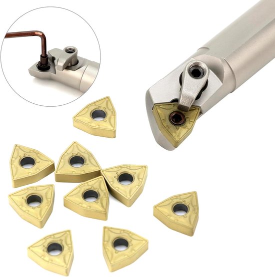 Draaigereedschaphouder 20 mm met hardmetalen wisselplaatfrezen en ...