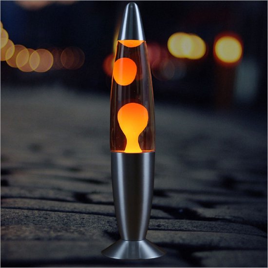 longziming -Lava Lamp - Sfeerverlichting Met Vloeistofeffect En Oranje ...