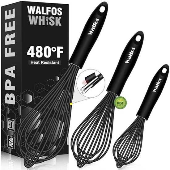 Hittebestendige Siliconen Garde Set van 3 - Ideaal voor Koken en Bakken ...