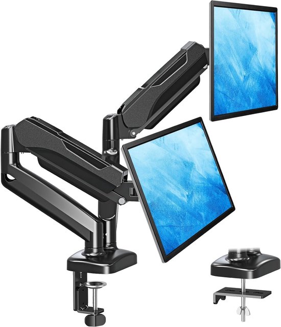 Verstelbare dubbele monitorarm voor 2 schermen tot 32 inch | bol