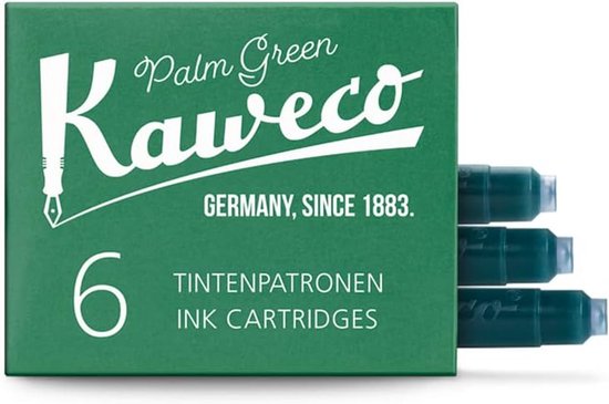 Kaweco inktpatronen 6 stuks Palm Green 1 ml | bol
