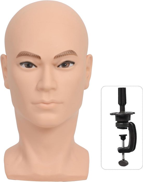Mannelijk Trainingshoofd Mannequin Kalend Hoofd voor Pruiken en Hoeden ...