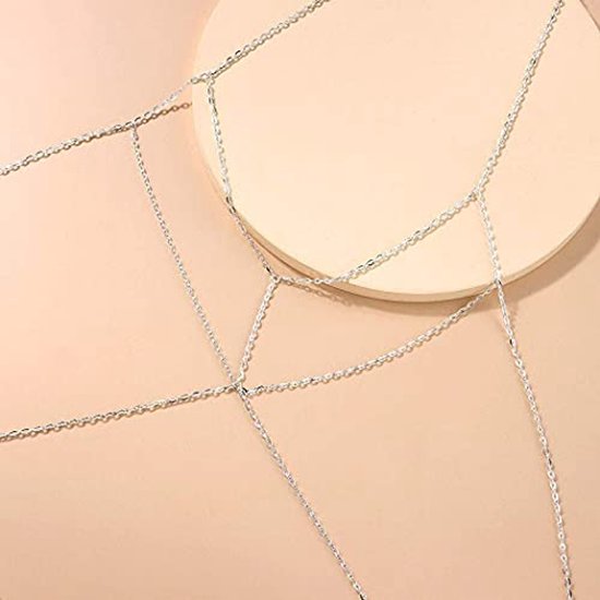 Fashion Simple Sexy Belly Body Necklace Bikini Wire Harness Body Women ...