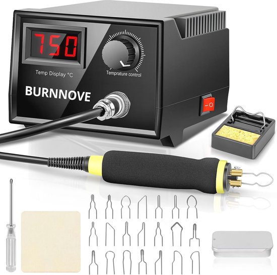 Hout Pyrografie Set 60W Digitale Pyrograaf met Regelbare Temperatuur en ...