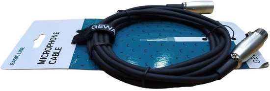 Microfoonkabel 3 meter - XLR vrouw - 6,3 mm mono jack - Basic Line | bol
