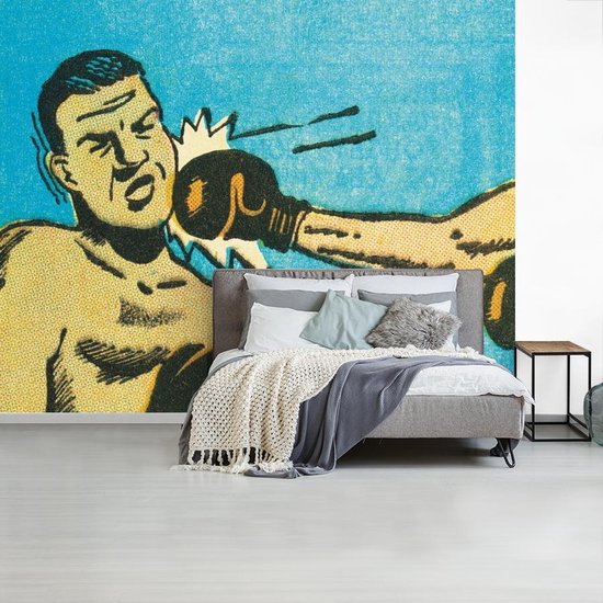 Behang - Fotobehang - een persoon die incasseert tijdens het boksen ...