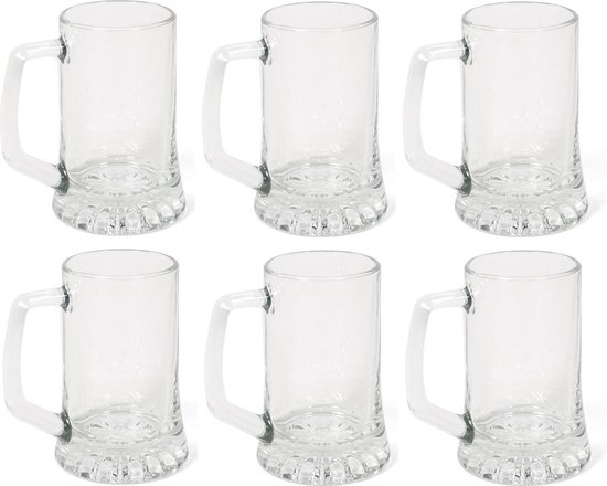 Set van 18x stuks glazen bierpullen/pitchers 510 ml - Glazen - Bierglazen/bierpullen | bol.com