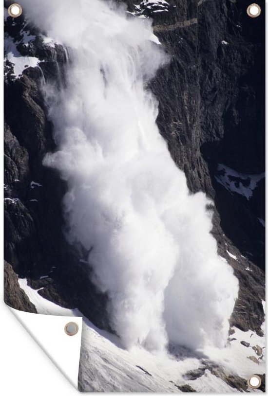 Tuinposters buiten IJs lawine stort van de berg - 60x90 cm - Tuindoek | bol