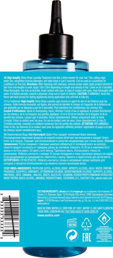 Matrix - Total Result - High Amplify Shine Rinse - 250 ml | bol.com