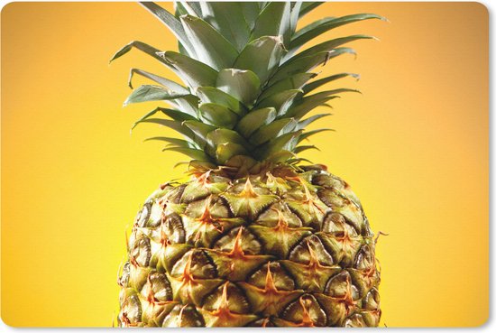 Muismat Ananas - Gele en groene kleuren van een ananas op gele achtergrond muismat... | bol.com